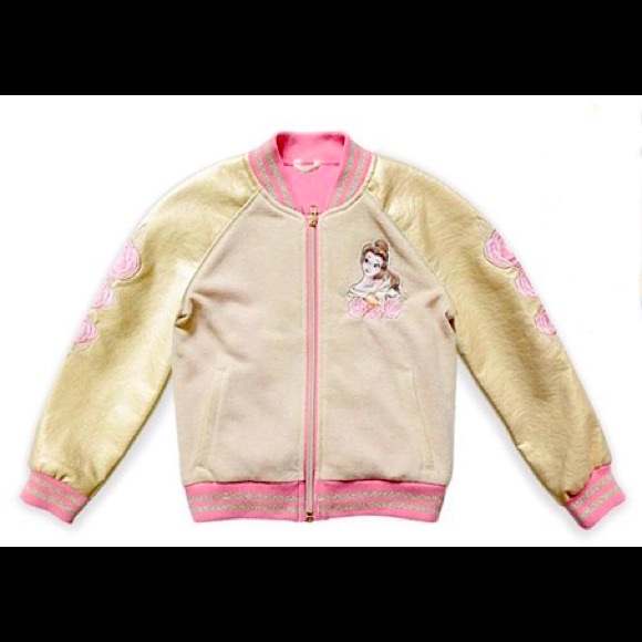 Disney | Jackets & Coats | Disneys Belle Varsity Jacket Beauty And The ...